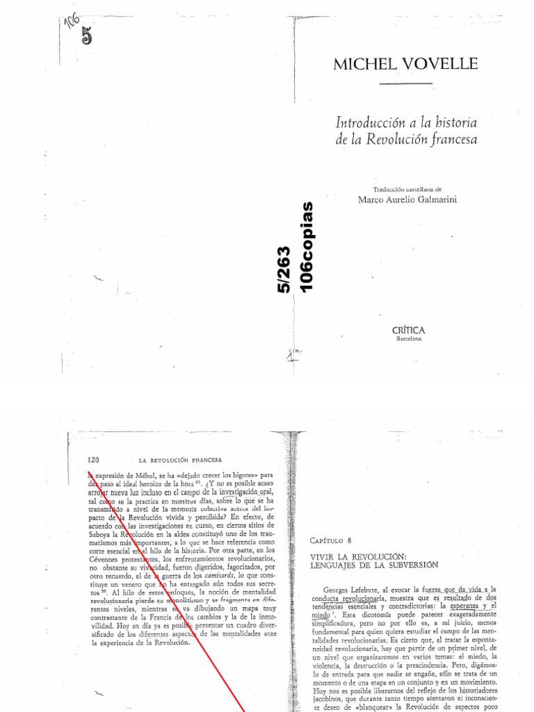 Vovelle, Introduccion A La Historia de La Revolucion Francesa ...