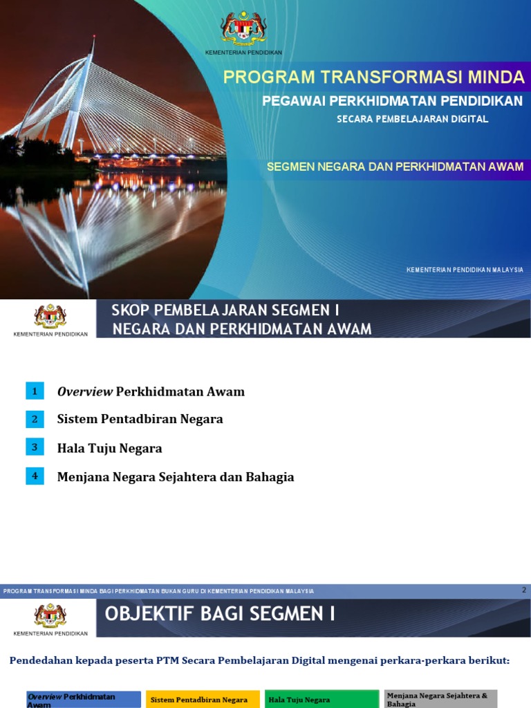 Program Transformasi Minda: Pegawai Perkhidmatan Pendidikan | PDF