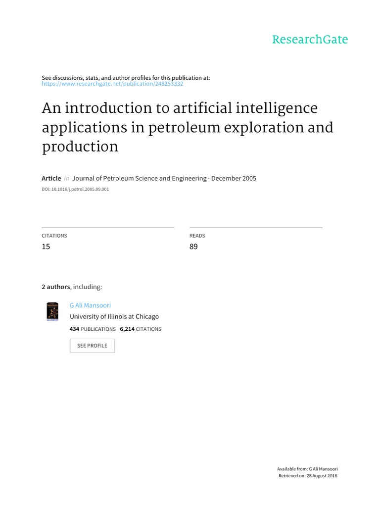 T Computing in Petroleum Engineering | PDF | Data | Artificial Intelligence