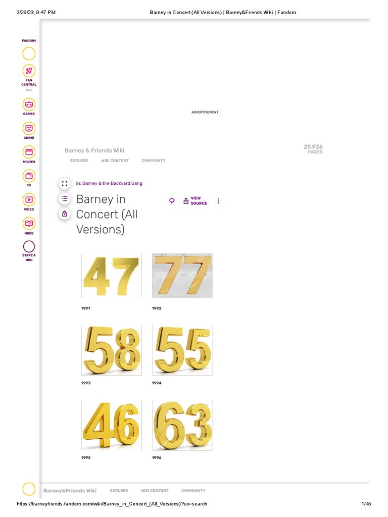 Barney in Concert (All Versions) - Barney&Friends Wiki - Fandom | PDF