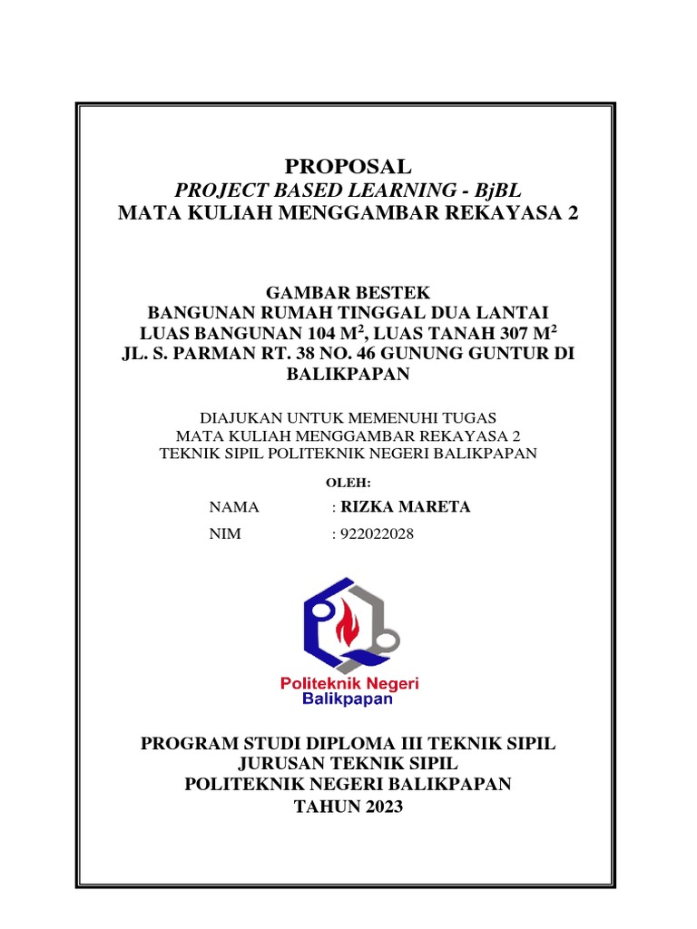 Proposal: Mata Kuliah Menggambar Rekayasa 2 | PDF