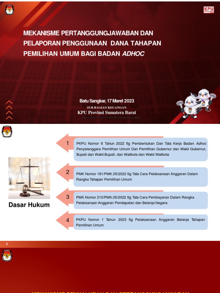 Paparan Juknis Badan Adhoc PPK PPS Tanah Datar 17 Maret 2023 | PDF