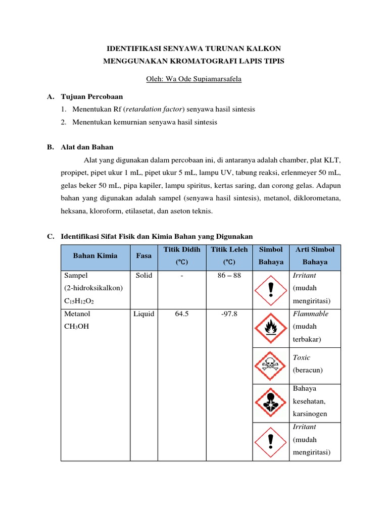 Identifikasi Senyawa Kalkon KLT | PDF
