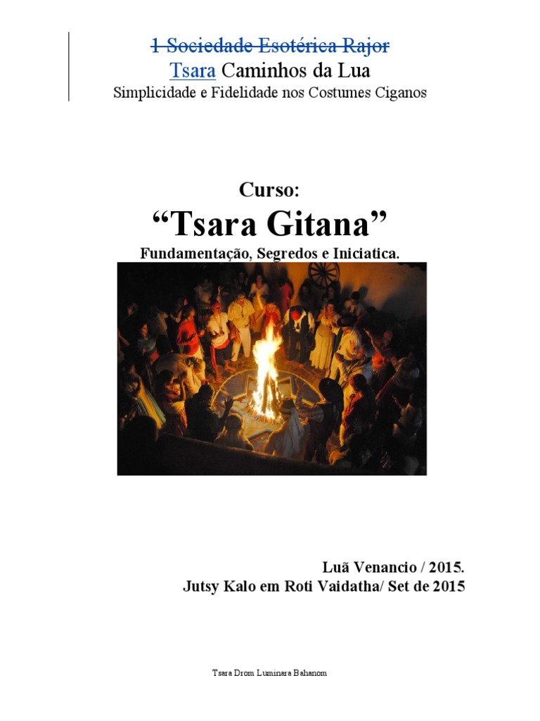 "Tsara Gitana": 1 Sociedade Esotérica Rajor Tsara | PDF | Povo cigano | Portugal