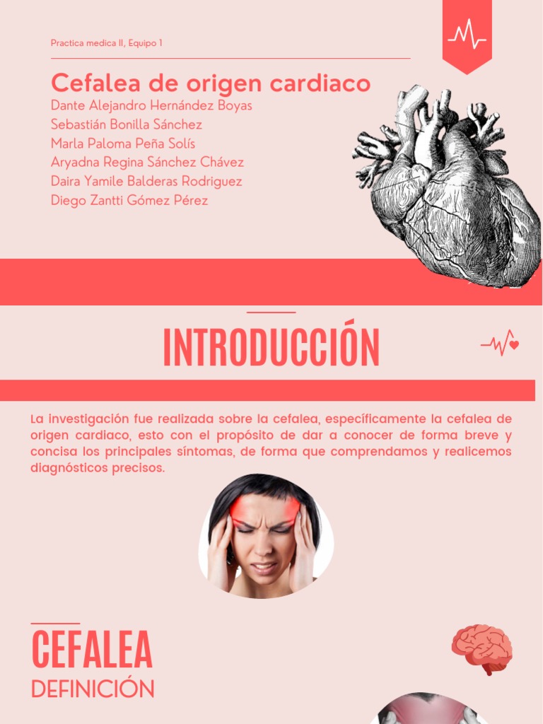 Cefalea de Origen Cardiaco | PDF | Dolor de cabeza | Migraña
