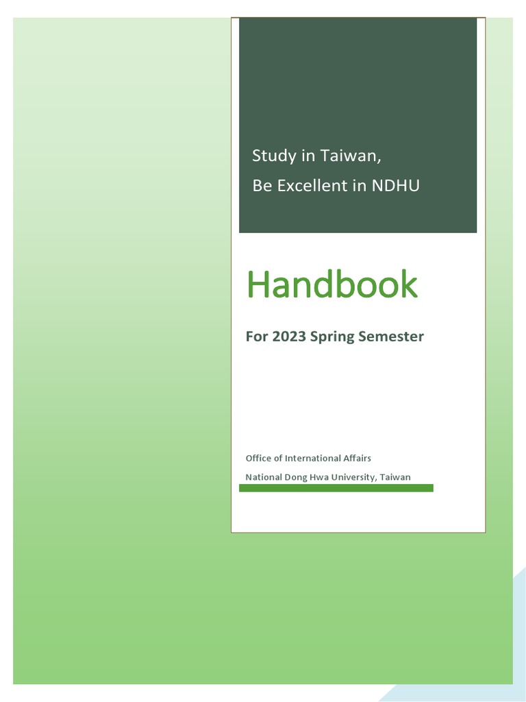2023 Spring Semester Handbook | PDF | Travel Visa | Service Industries