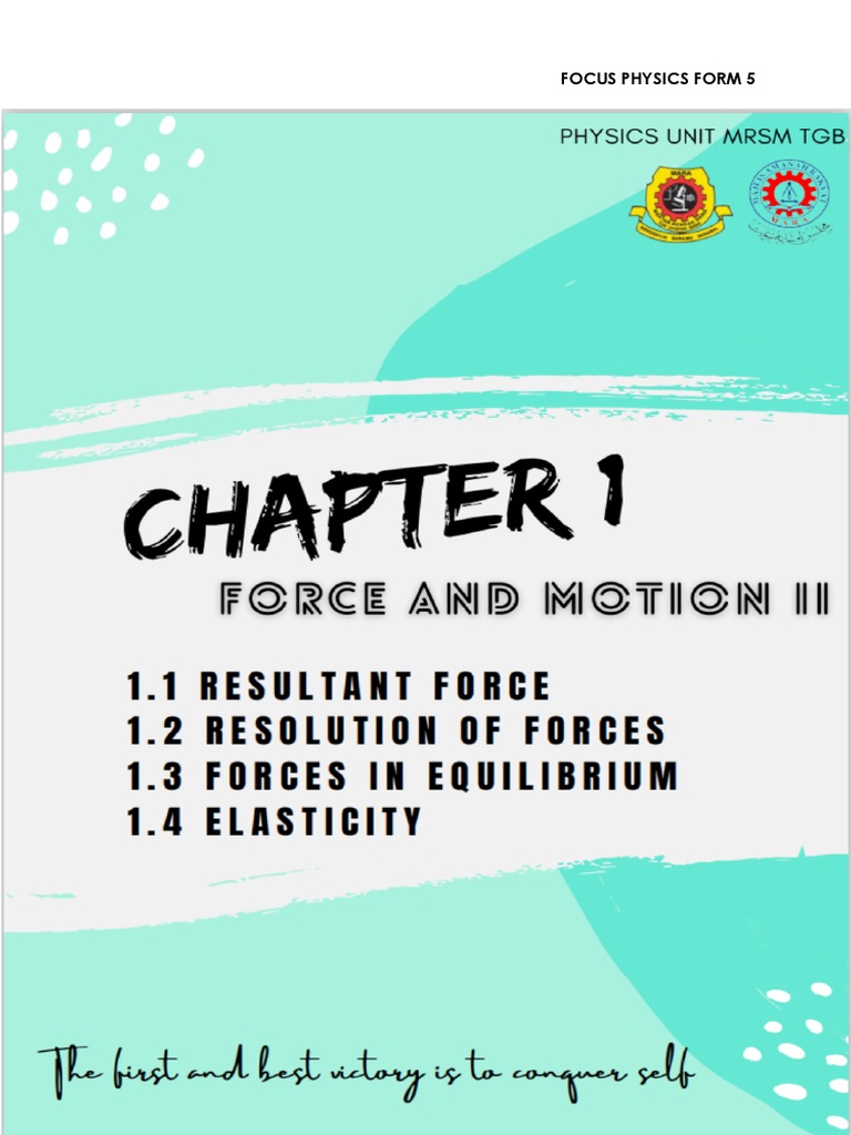 Chapter 1 - Modul Fokus Fizik 2022 Tingkatan 5 (Answer) | PDF | Force | Potential Energy