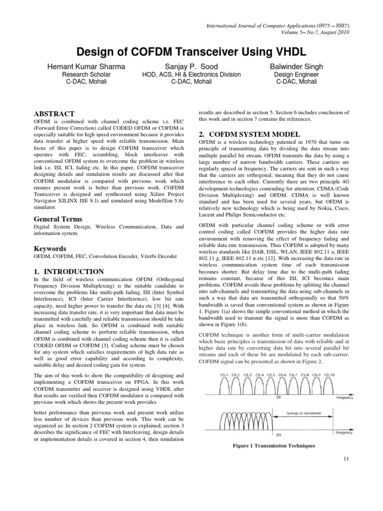 Coded Ofdm Using VHDL | PDF | Orthogonal Frequency Division ... Coded Ofdm Using VHDL | PDF | Orthogonal Frequency Division ...