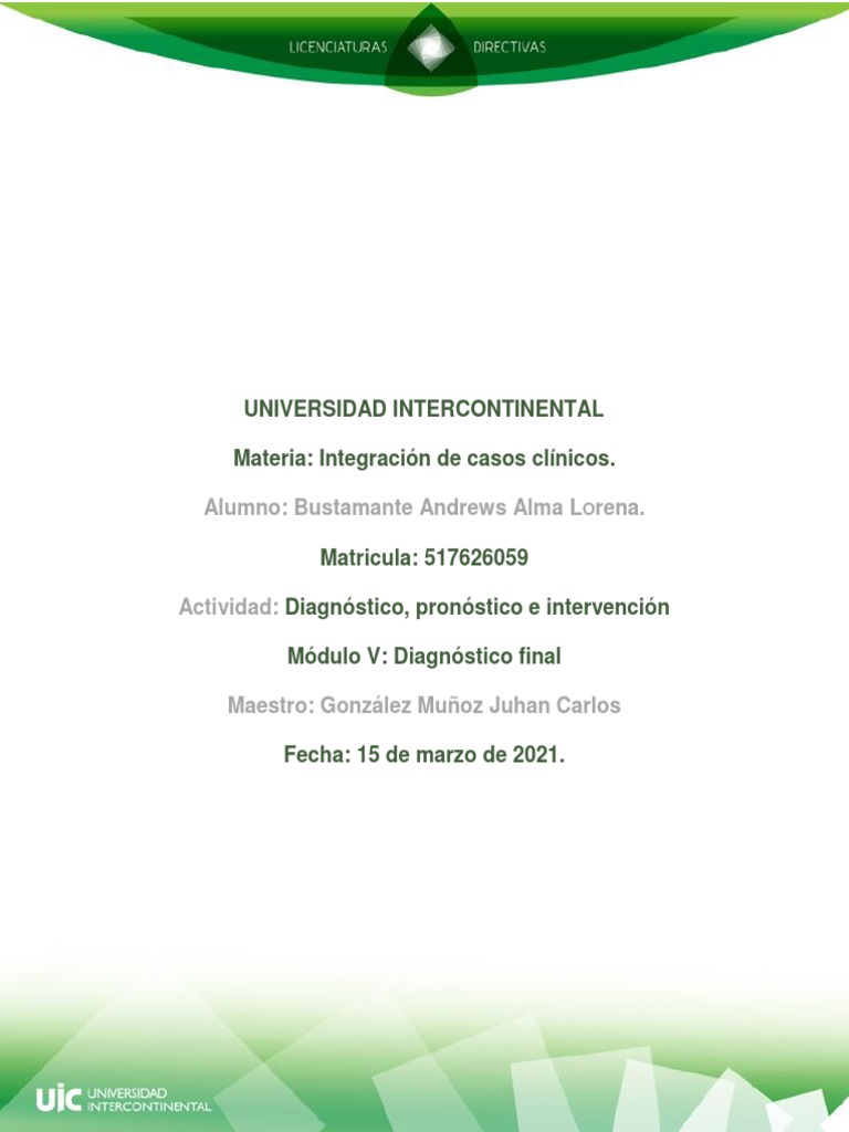 Act - 5.1 - Bustamante - Andrews - Alma - DIAGNÓSTICO, PRONÓSTICO E ...