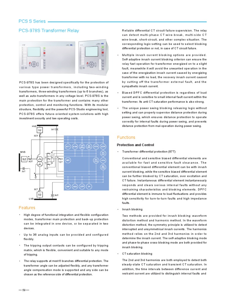 PCS 978s | PDF | Transformer | Optical Fiber