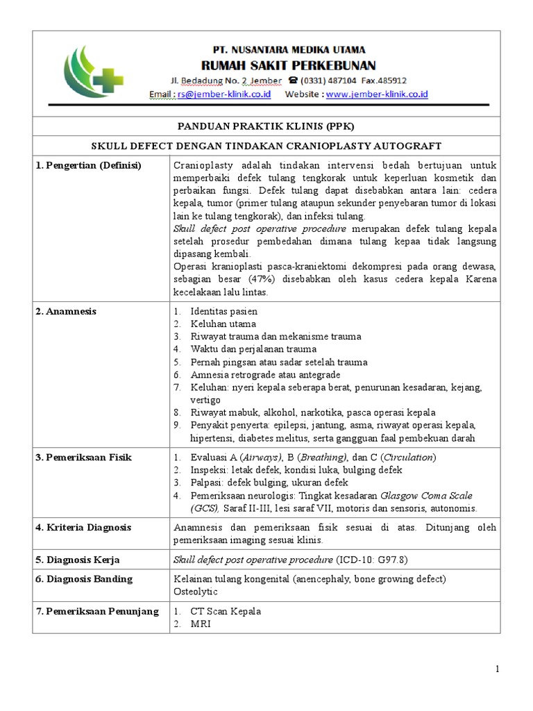 PPK Skull Defect | PDF