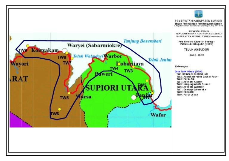 Rencana Pengembangan Pariwisata Supiori | PDF