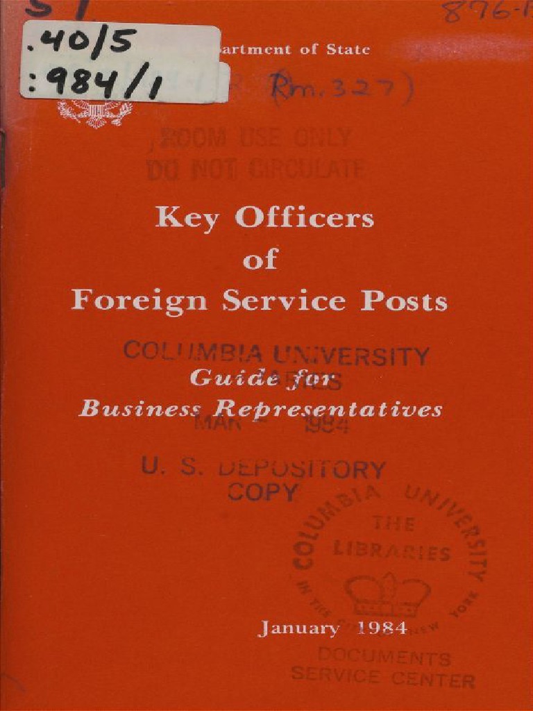 Key Officers: Guide For Business Representatives | PDF | Consul ...