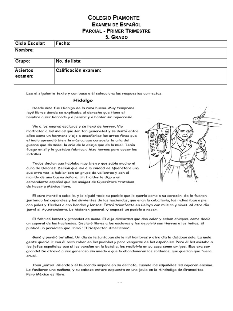 1 Parcial Español | PDF