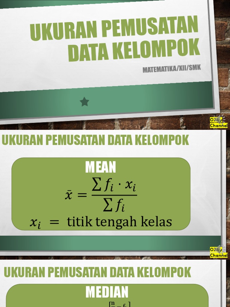19 STATISTIKA (4 Ukuran Pemusatan Data Kelompok) | PDF