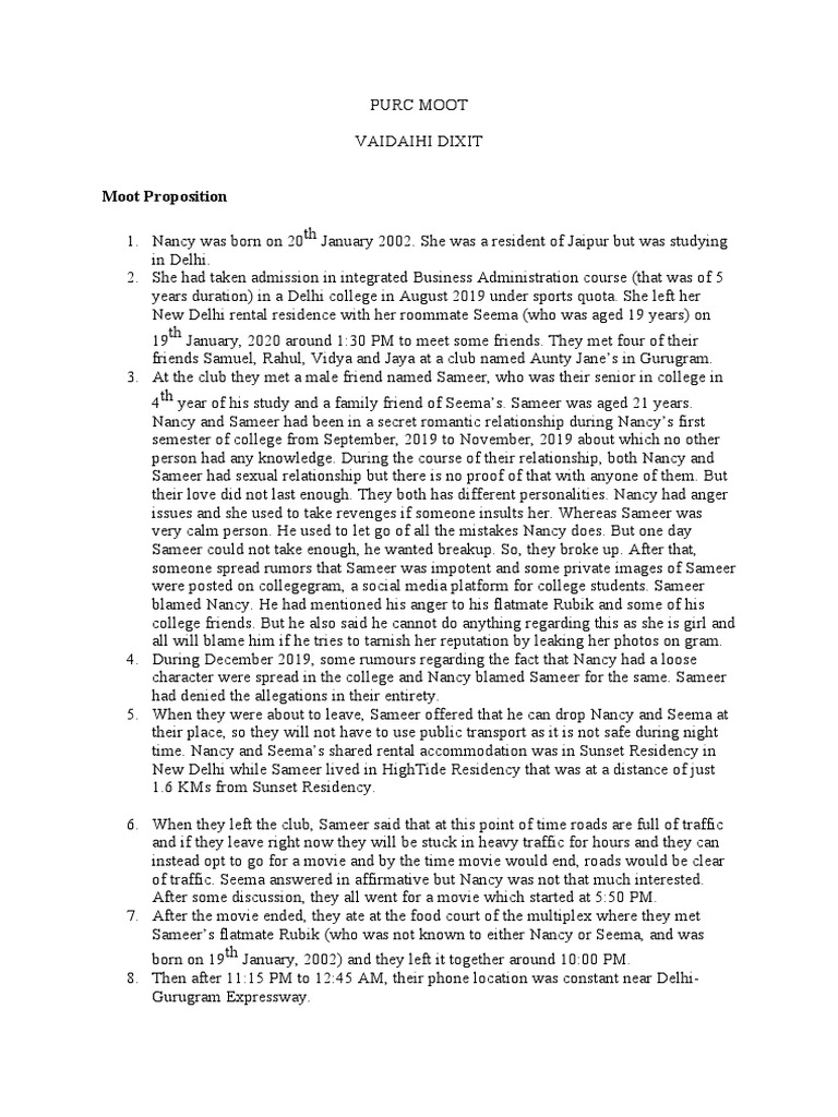 Purc Moot | Download Free PDF | Rape | Human Sexuality