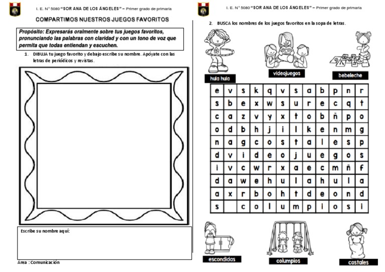 Ficha Compartimos Nuestros Juegos Favoritos. | PDF