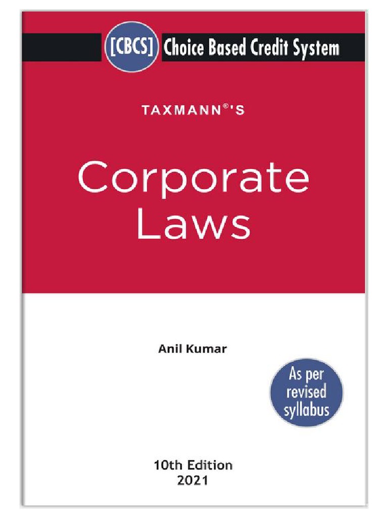 Corporate Laws Anil Kumar | PDF