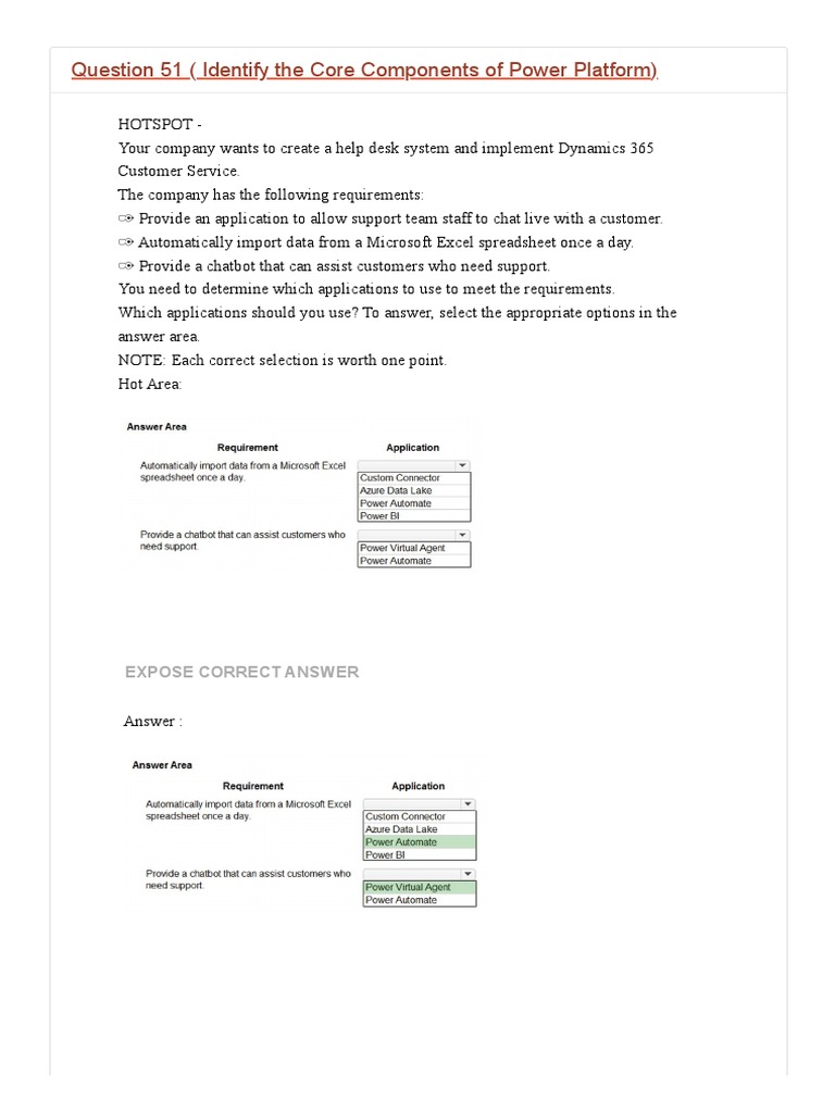Microsoft PL-900 Exam - Questions and Answers - CertLibrary - Com-Pg6 ...