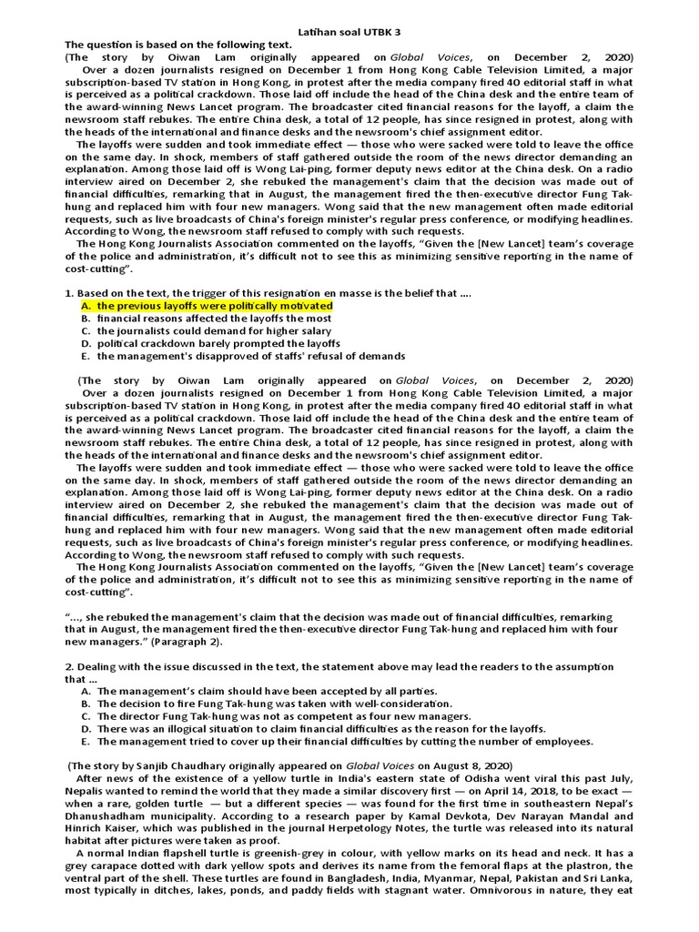 Latian Soal Ut Bk 3 2 Pdf Educational Technology