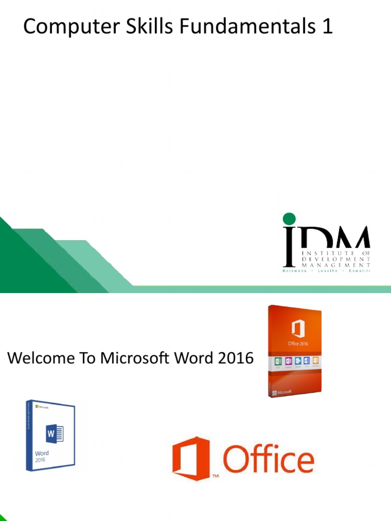 Unit 2 - Intro To MS Office Word 2016 | Download Free PDF | Microsoft ...