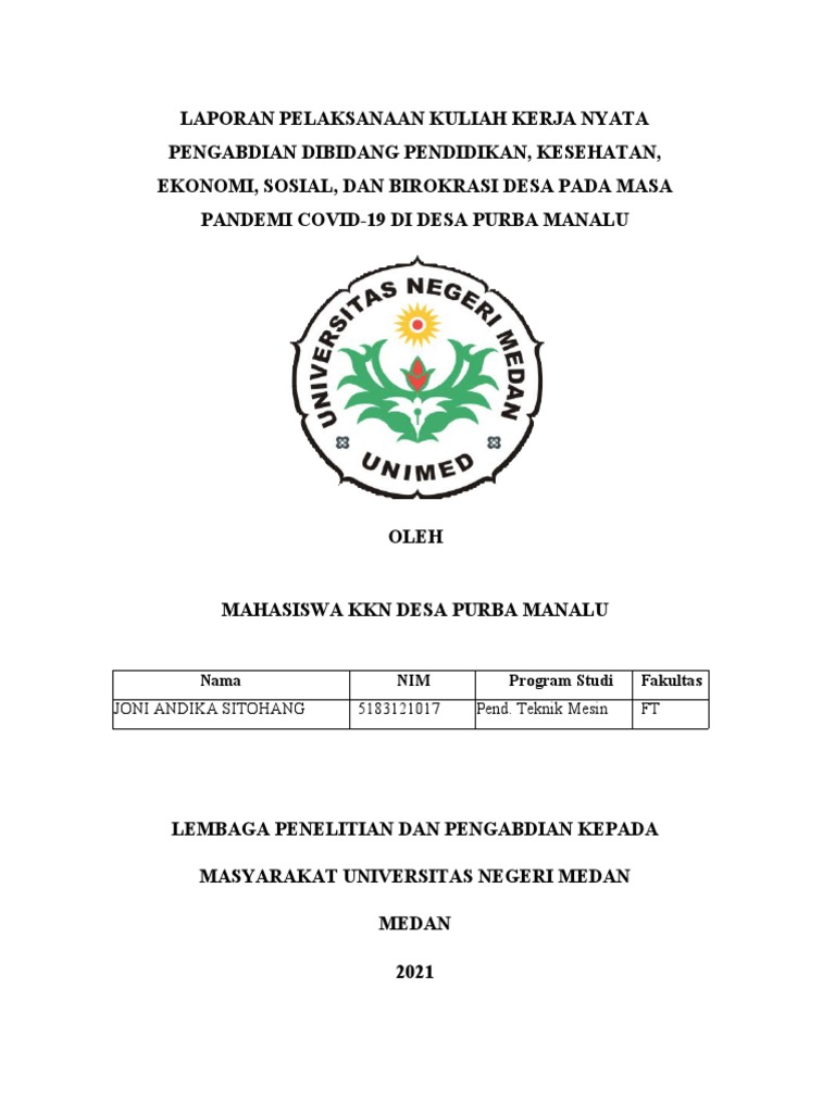 LAPORAN KKN JONI ANDIKA Fixx | PDF