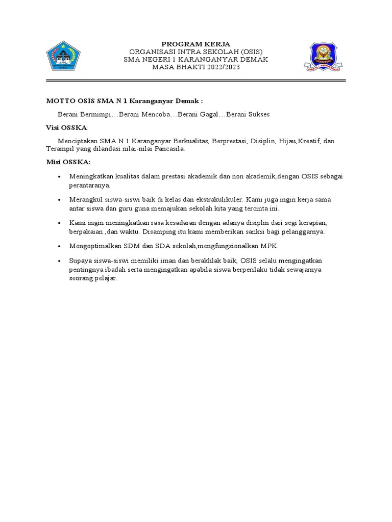 Proker Osis 2022-2023 | PDF