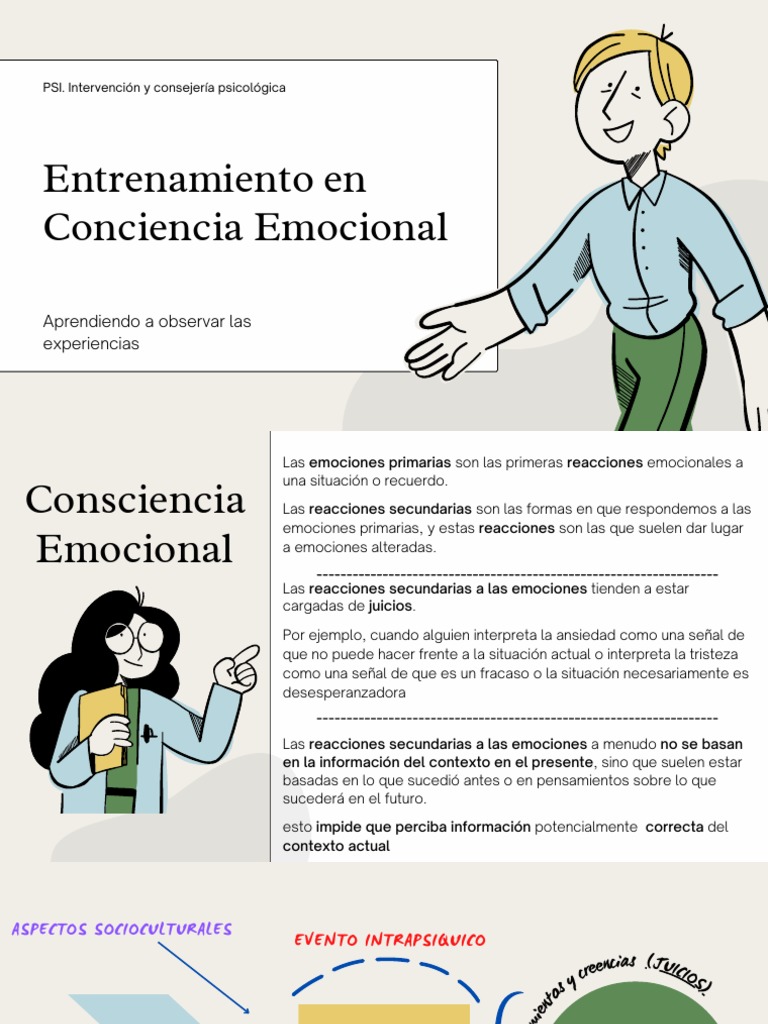 Entrenamiento en Conciencia Emocional | PDF | Las emociones | Estrés ...