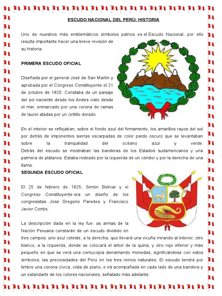 Escudo Nacional Del Peru Historia | PDF