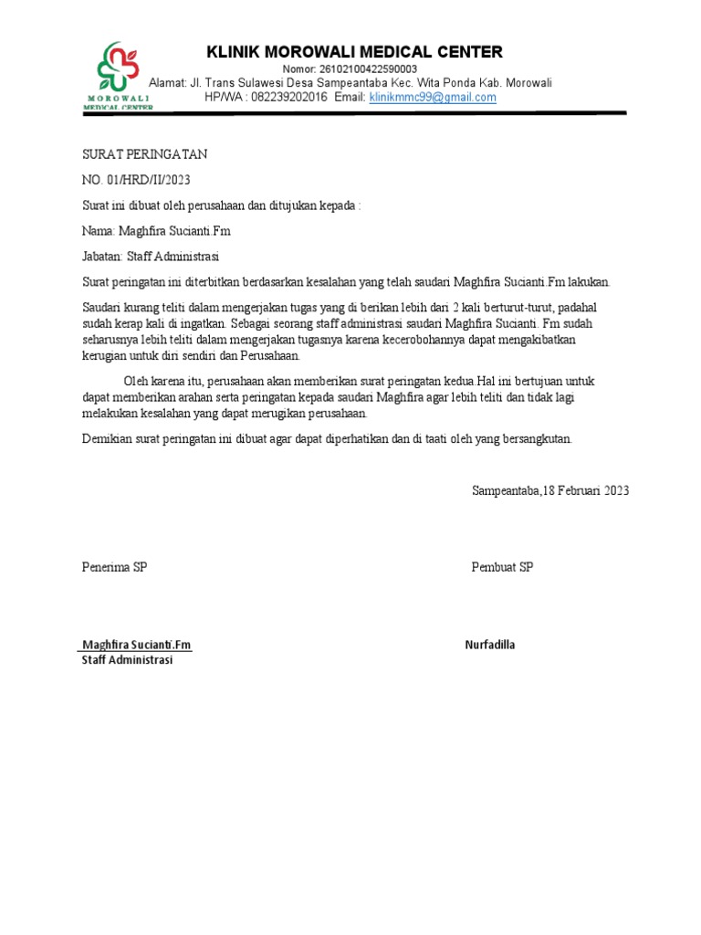 Surat Peringatan 2 | PDF