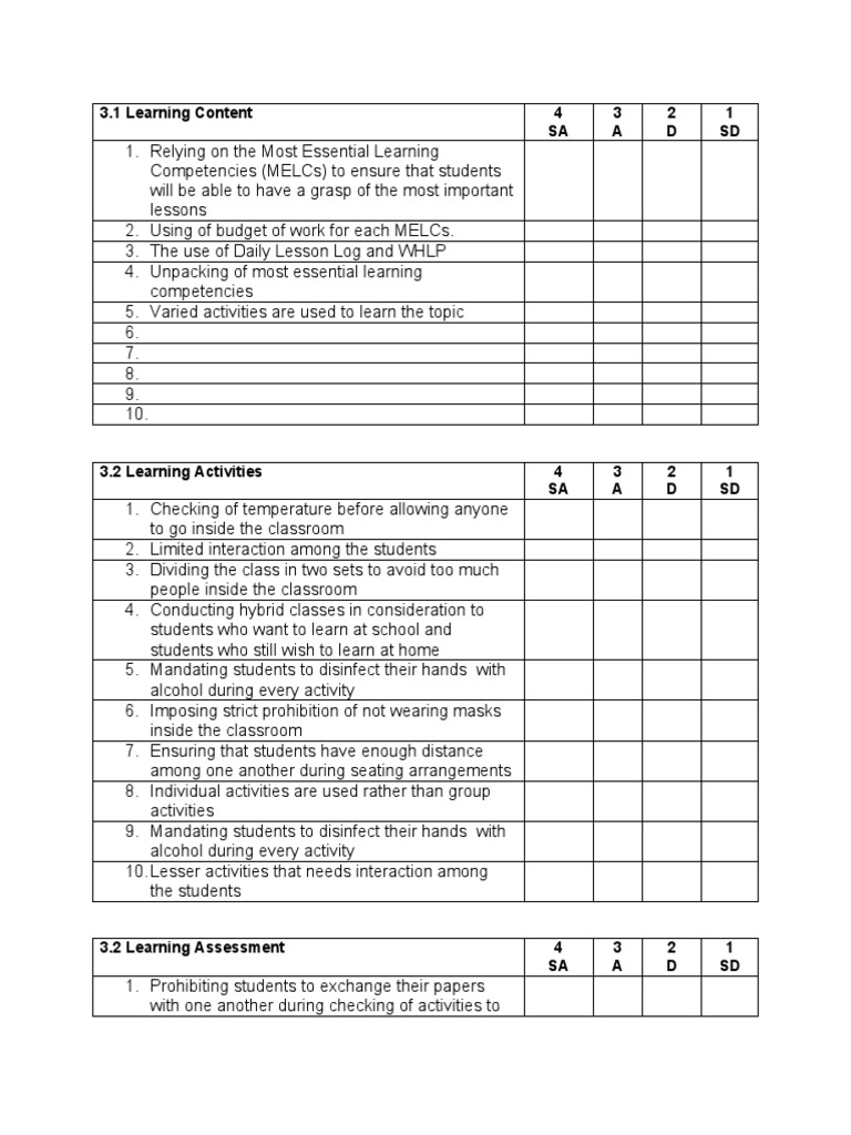 Questionnaire Number 3 | PDF Questionnaire Number 3 | PDF