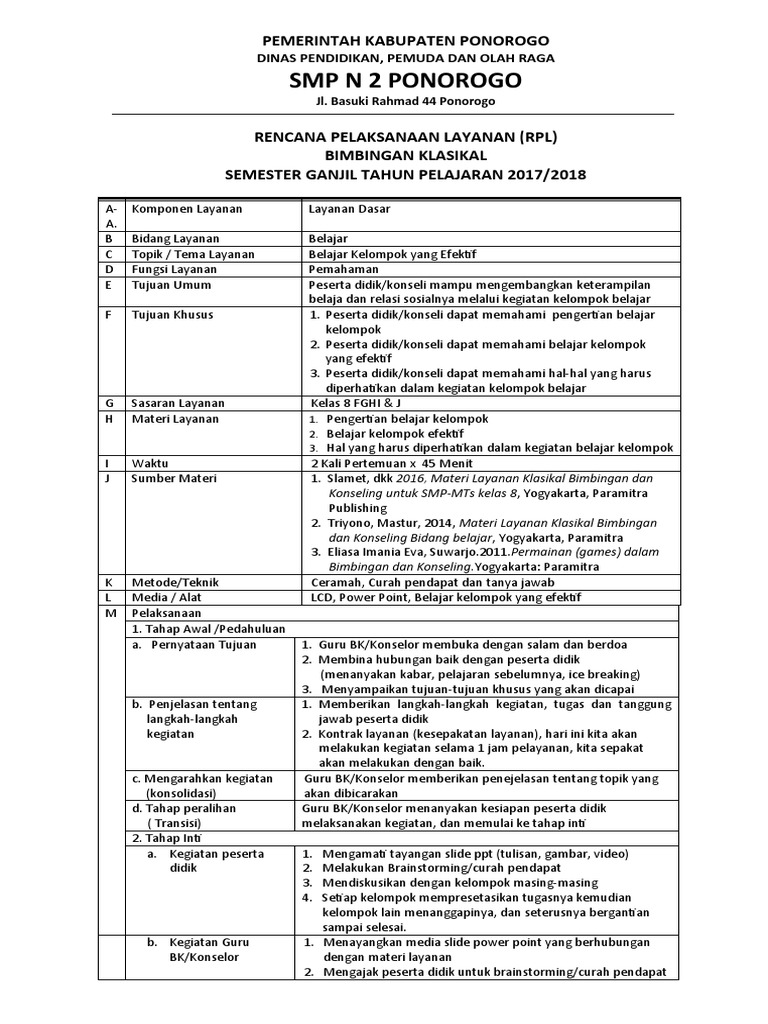 RPL BELAJAR KELOMPOK EFEKTIF (Ganjil) | PDF