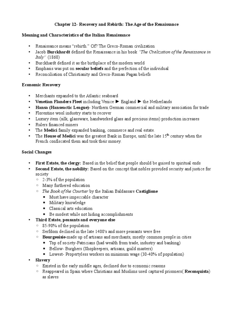 AP Euro - The Renaissance | PDF | Renaissance | Hermeticism