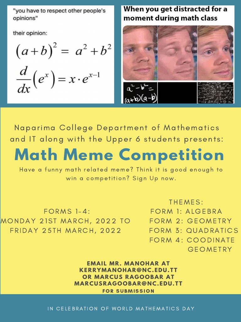 Math Meme Competition Announcement | PDF