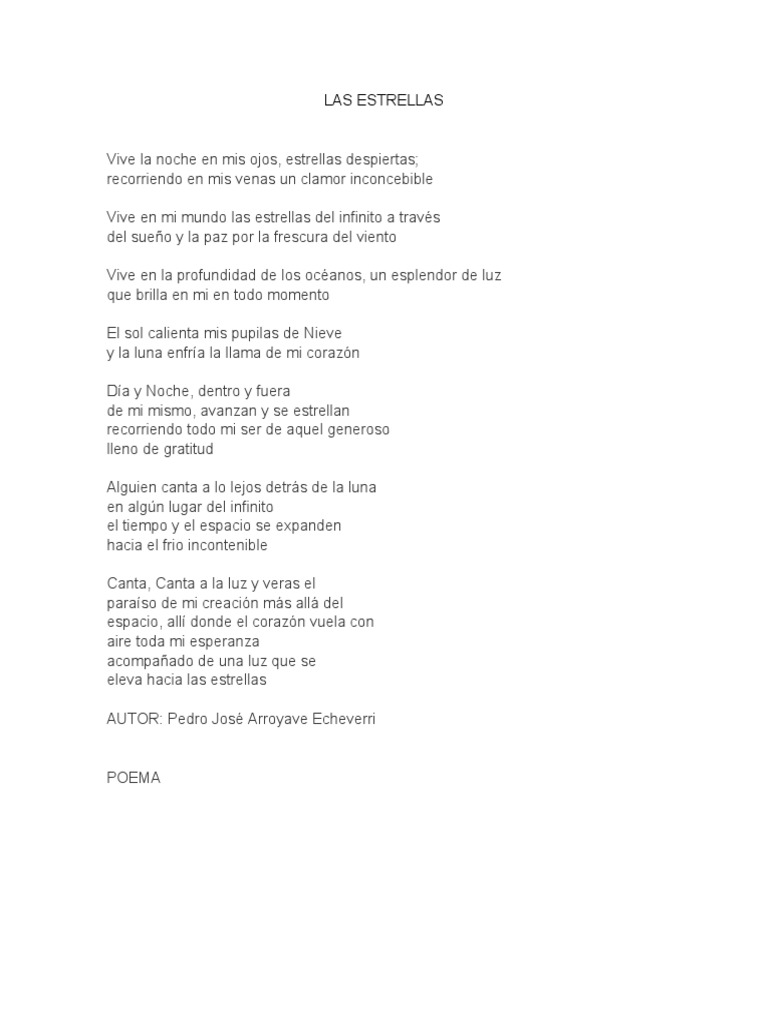 Poemas y cuentos sobre estrellas y luna | PDF | Estrellas | Cielo