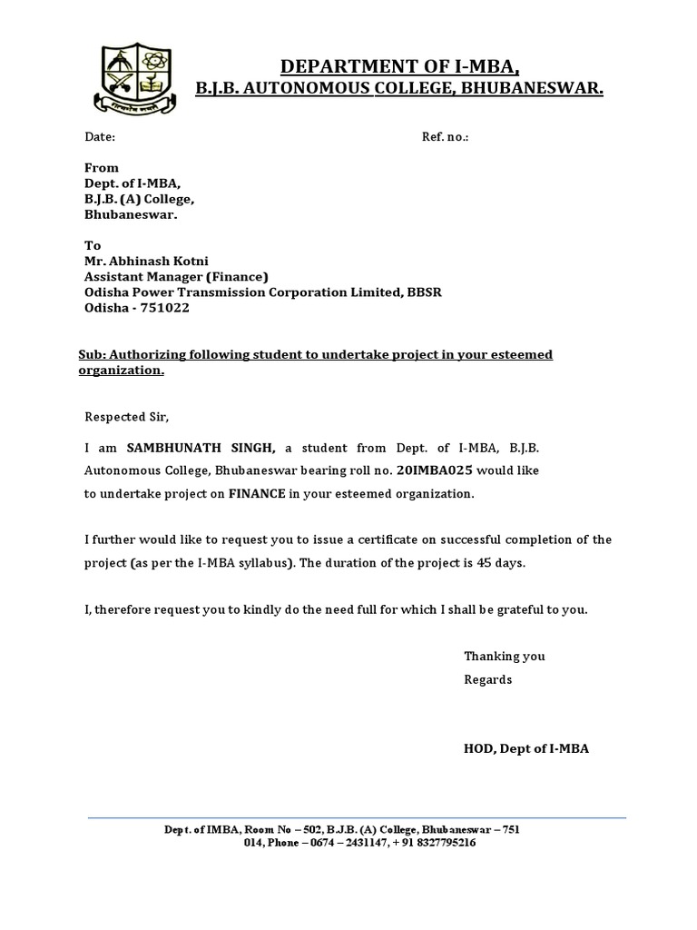 Project Authorization Request | PDF