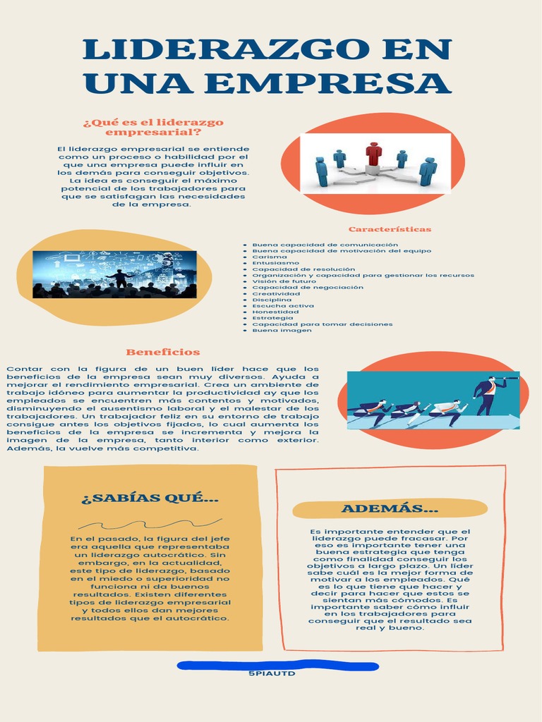 Liderazgo en Empresa Infografía | PDF | Liderazgo | Negocios económicos