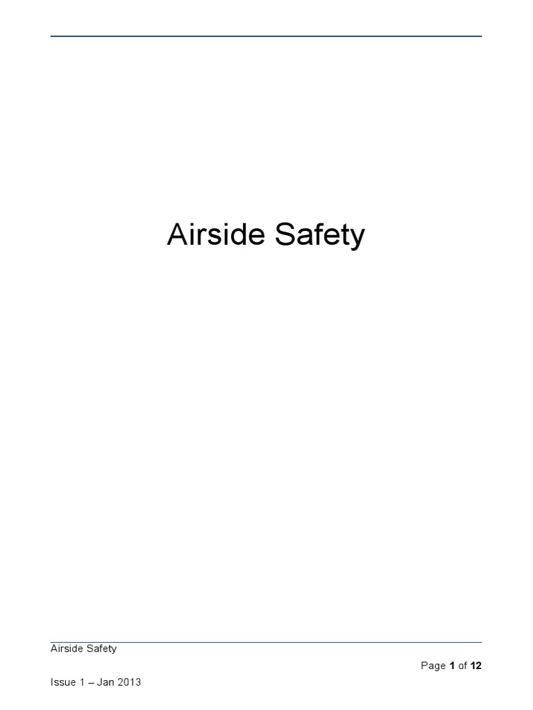 001d Airside Safety | PDF | Personal Protective Equipment | Aviation
