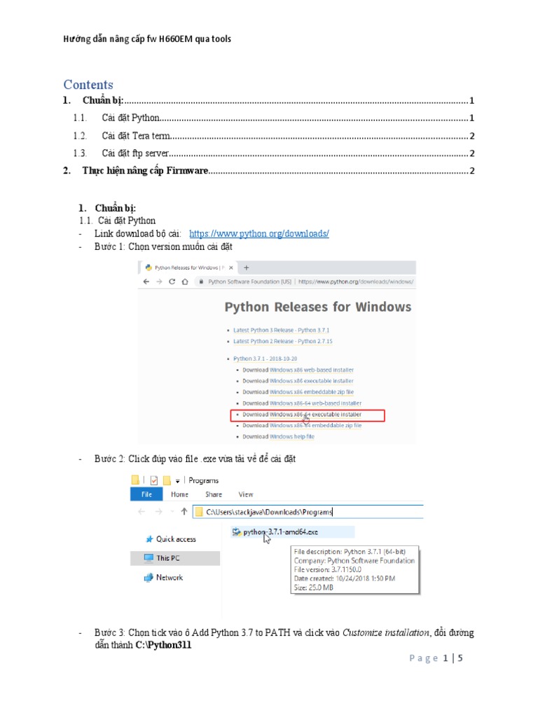 Huong Dan Nang Cap H660EM Qua Tools | PDF