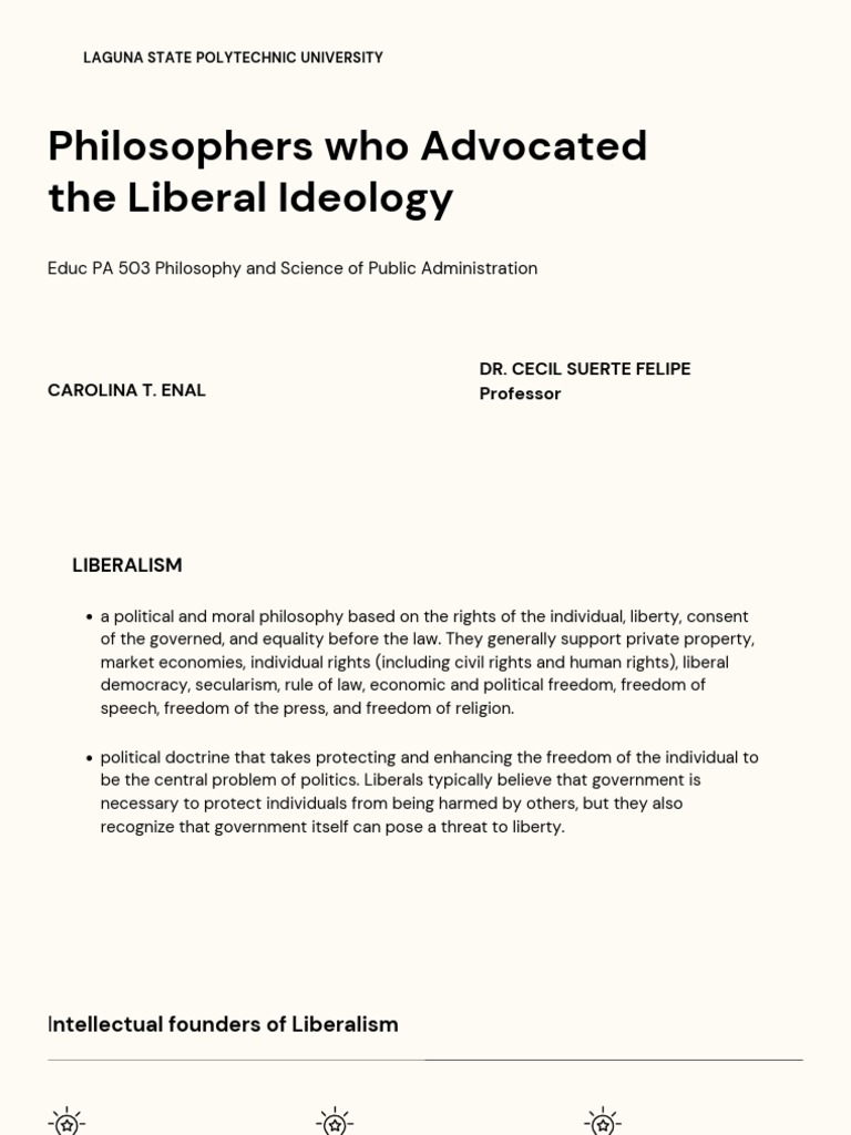 Key Thinkers of Liberalism | PDF | Liberalism | Immanuel Kant