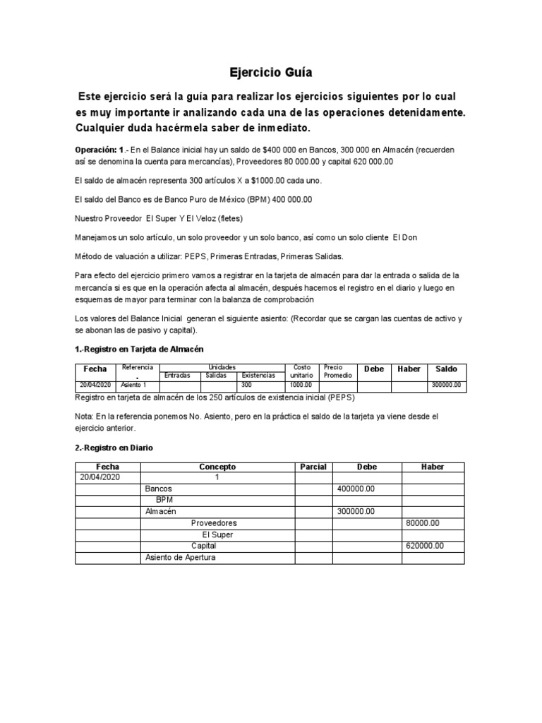 Guía para ejercicios de inventarios perpetuos | PDF | Factura | Economias