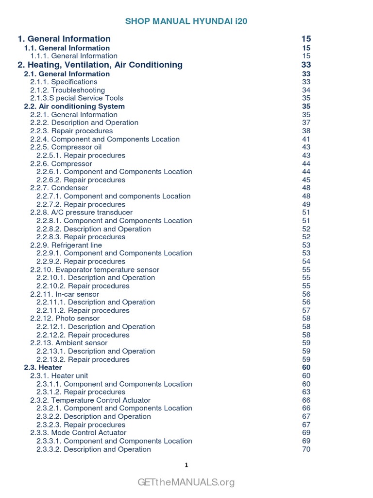 General Information 15: Shop Manual Hyundai I20 | Download Free PDF | Anti Lock Braking System ...