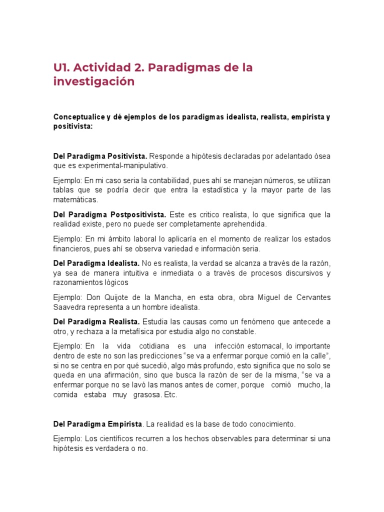 Paradigmas de La Investigación | PDF | Empirismo | Paradigma