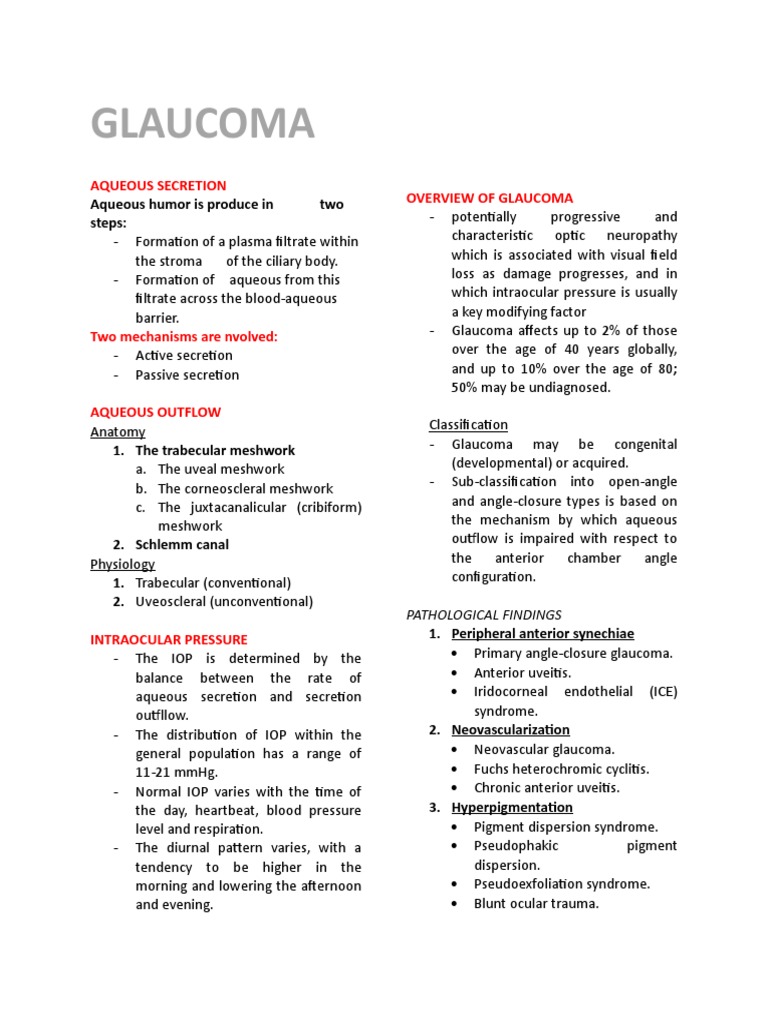 GLAUCOMA | Download Free PDF | Glaucoma | Vision