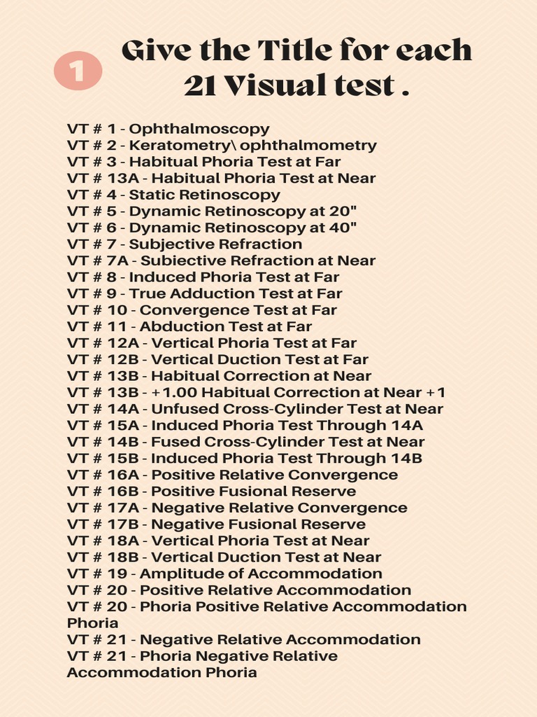 21 Visual Test | PDF | Light | Equipment
