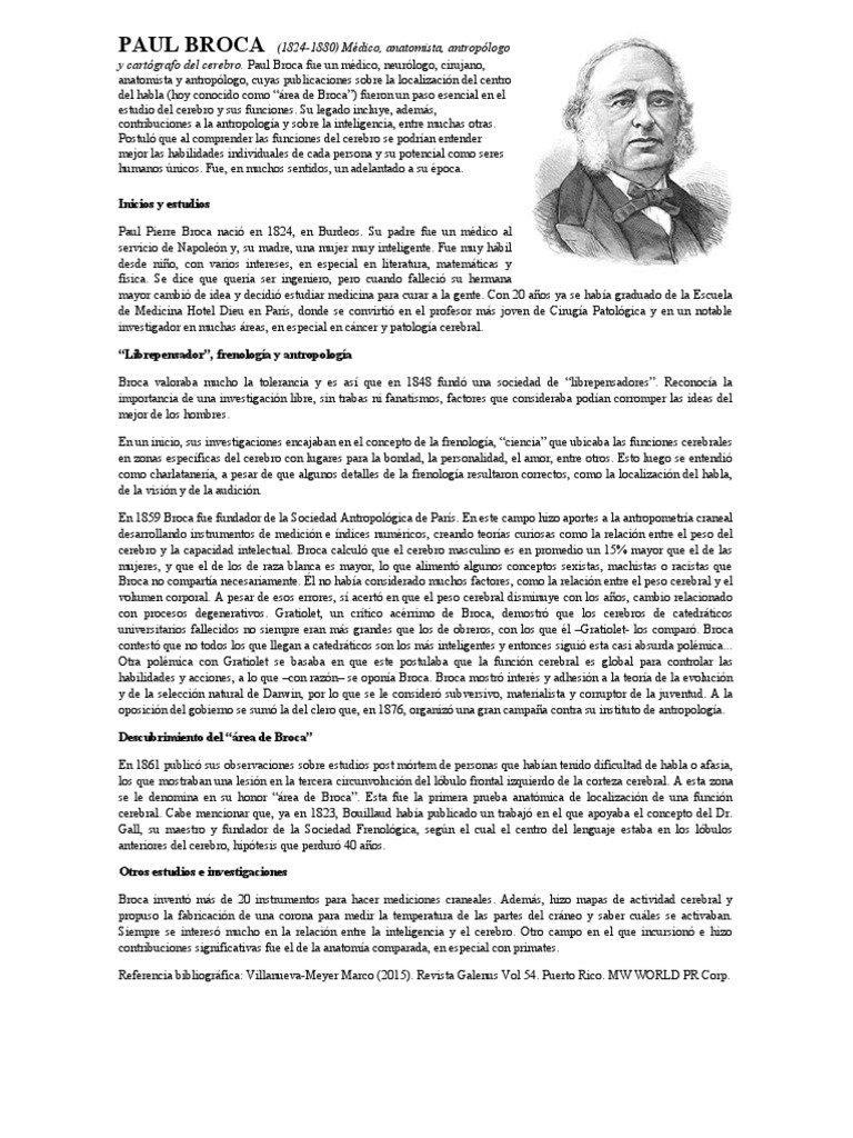 Paul Broca | PDF | Cerebro | Neurociencia