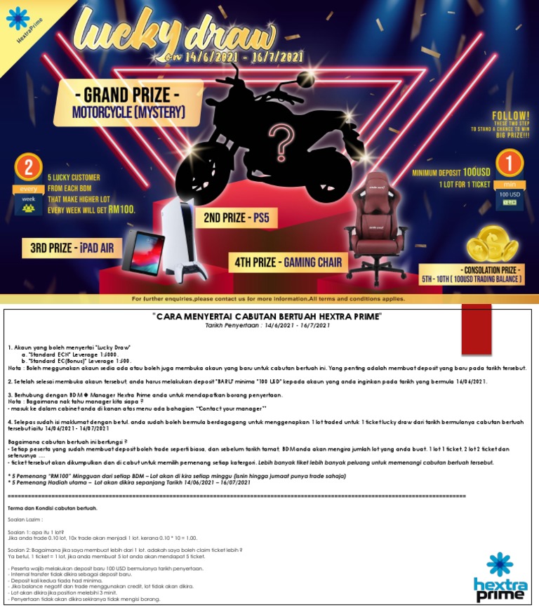 Lucky Draw Hextra Prime Full TNC | PDF