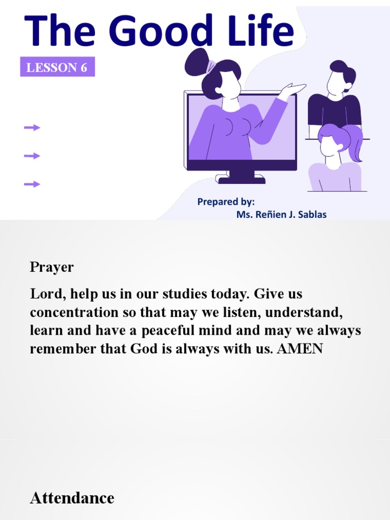 Lesson 6 The Good Life 1 | PDF | Aristotle | Hedonism