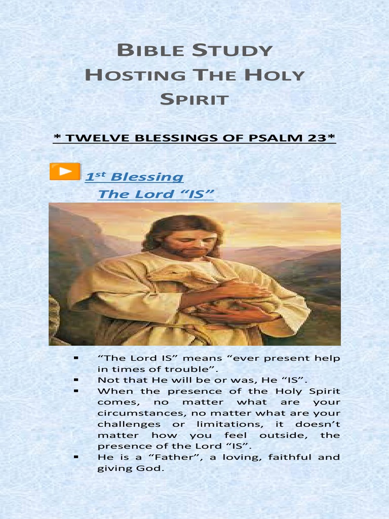 Twelve Blessings of Psalm 23 | PDF | Glory (Religion) | Jesus