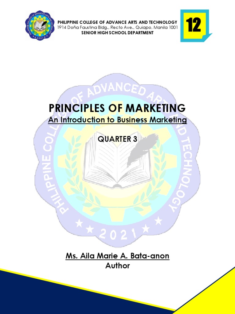 Principles-of-Marketing-Module-QUARTER 3-FINAL | PDF | Marketing | Marketing Strategy